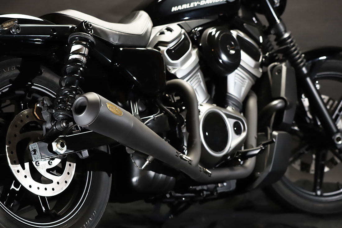 RH975 Nightsterに装着可能な2in1マフラー GLEAMING WORKS